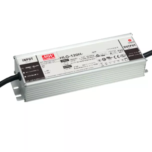 MEAN WELL HLG-120H-24AB LED Driver CV 120W 24V 5A ADJ+DIM IP65 - NO plug | Power Supplies Australia